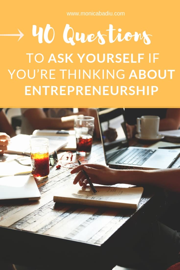40 Questions to Ask Yourself If You’re Thinking About Entrepreneurship ...